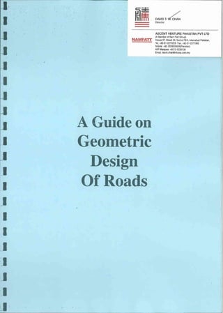 A guide on geometric design of roads | PDF