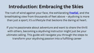 How to Become a Skydiving Instructor | PPTX