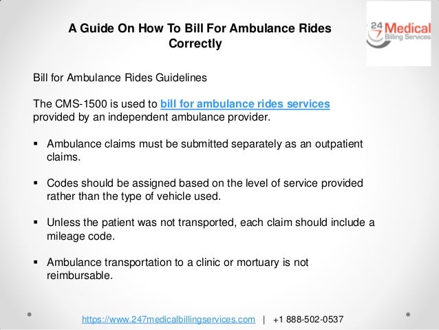 A guide on how to bill for ambulance rides correctly | PPT