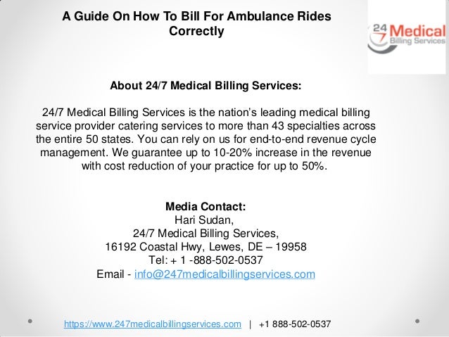 A guide on how to bill for ambulance rides correctly | PPT