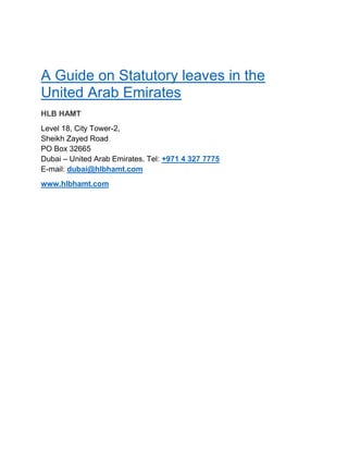 A Guide on Statutory leaves in the United Arab Emirates.pdf