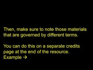 A guide to adding the CC BY license notice | PPT