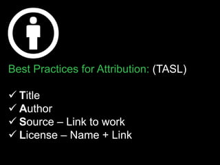 A guide to adding the CC BY license notice | PPT
