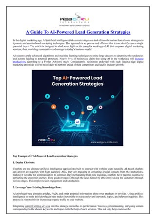 A Guide to AI-powered Lead Generation Strategies | PDF