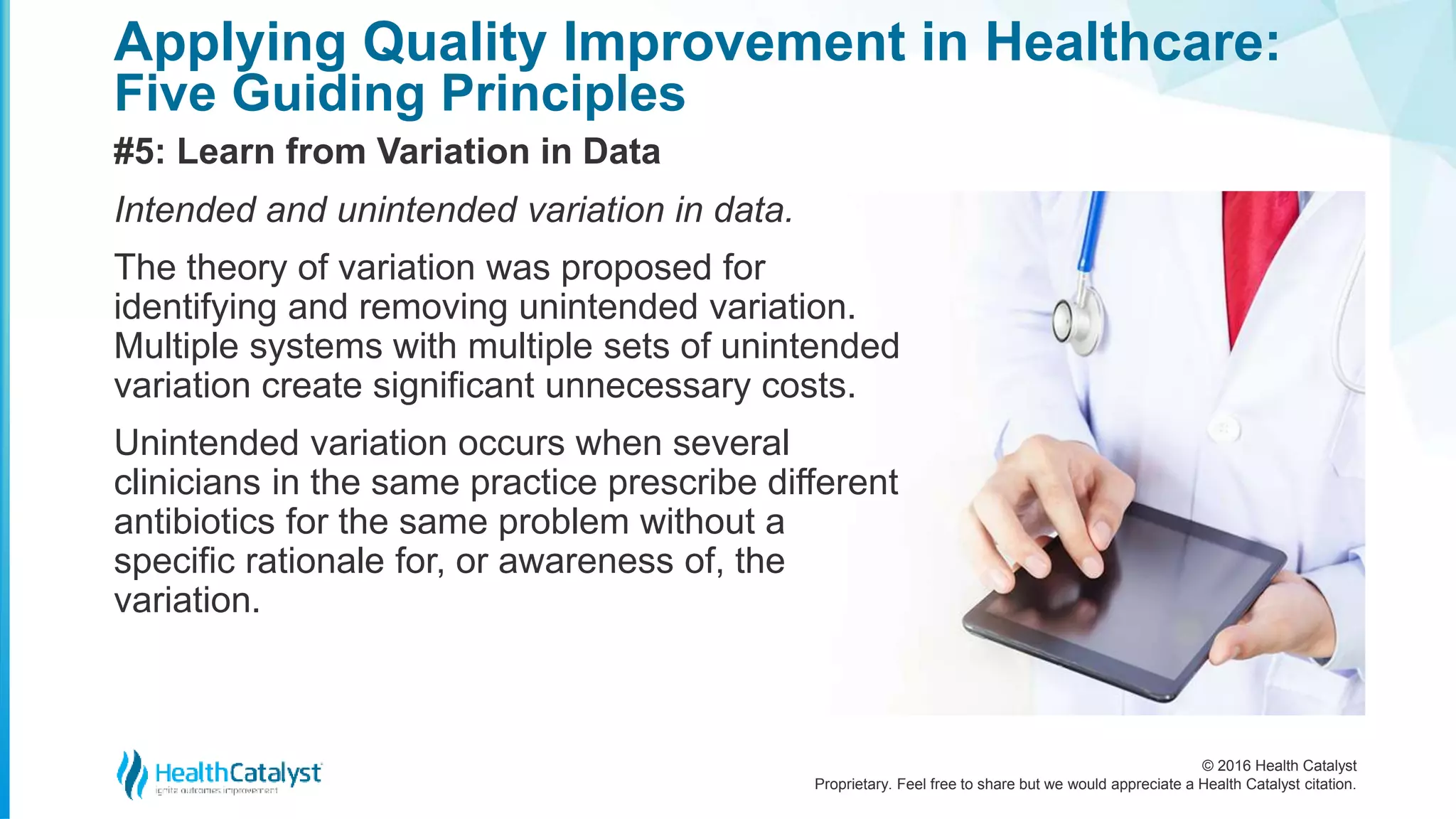 A Guide to Applying Quality improvement to Healthcare Five Principles ...