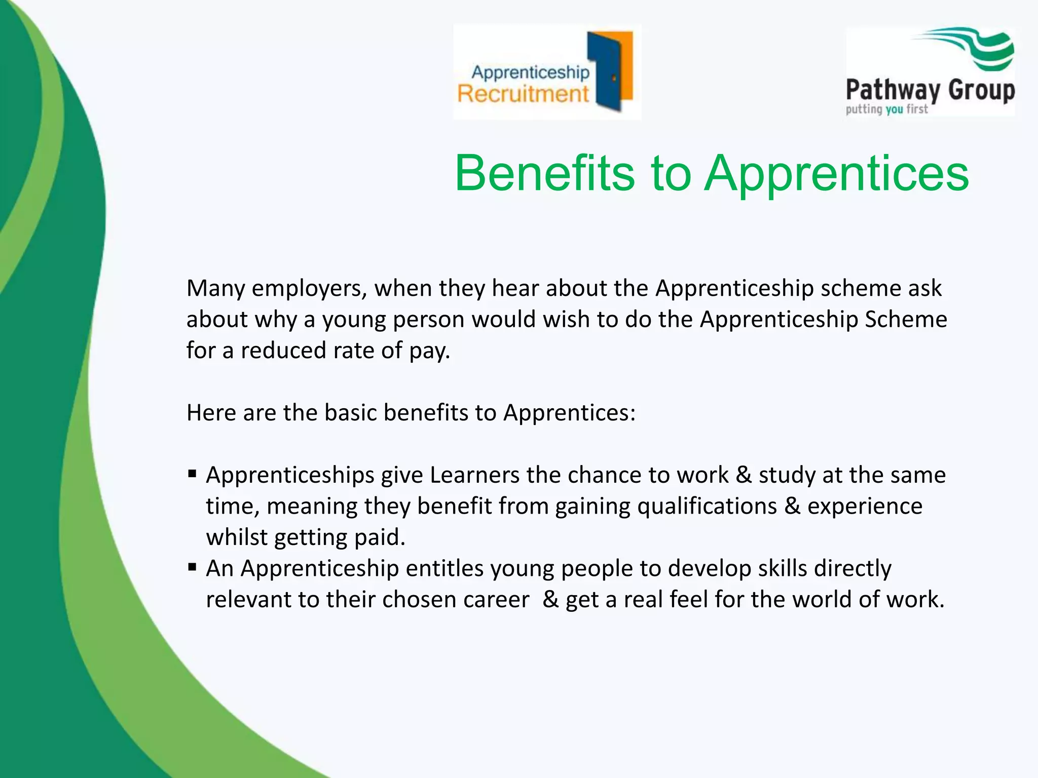 A guide to apprenticeships at pathway for employer engagement & other ...
