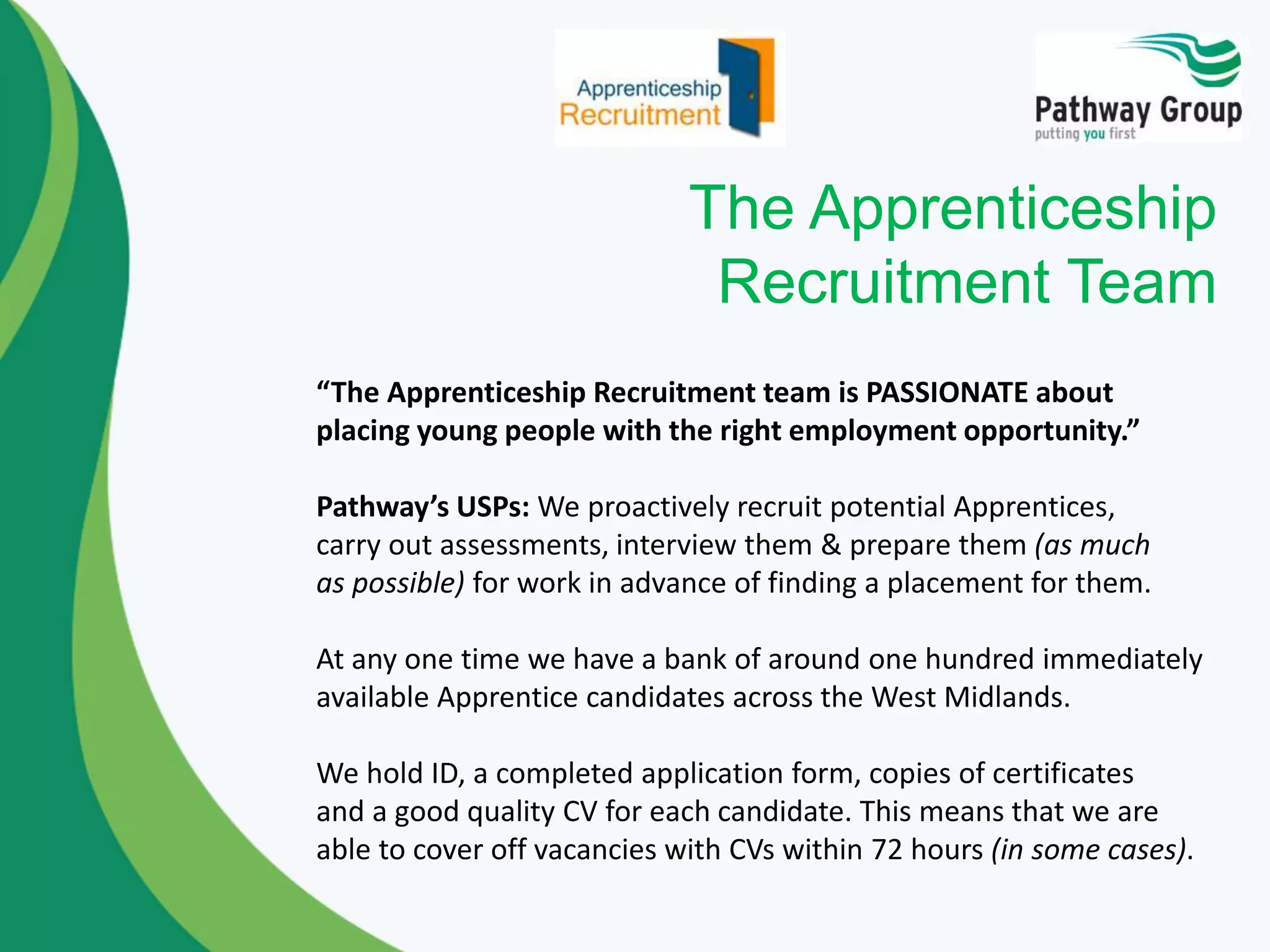 A guide to apprenticeships at pathway for employer engagement & other ...