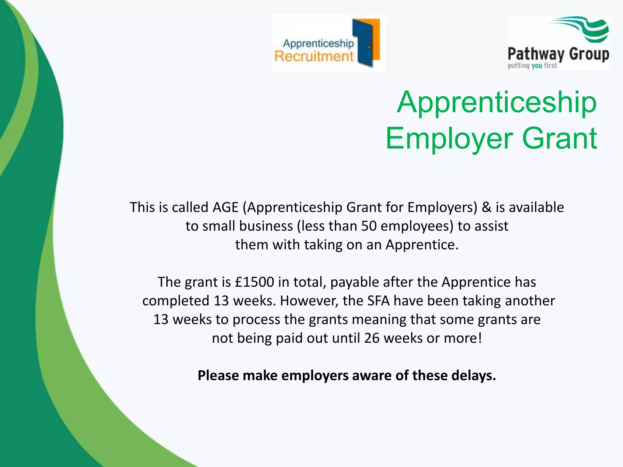 A guide to apprenticeships at pathway for employer engagement & other ...
