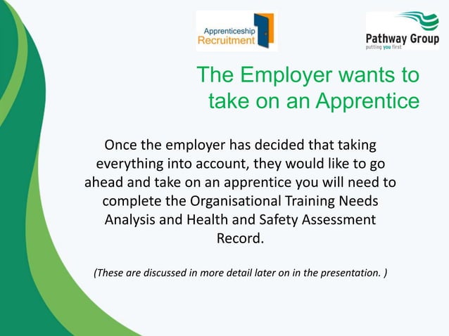 A guide to apprenticeships at pathway for employer engagement & other ...