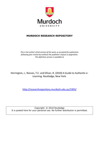 A guide to_authentic_learning | PDF | Education industry | Industries