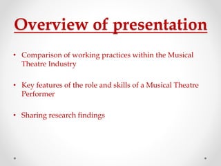 A guide to becoming a musical theatre performer | PPT