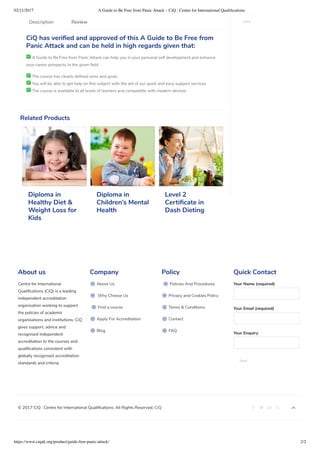 A guide to be free from panic attack –centre for international ...