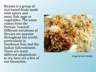 A Guide to Biryani | PPTX