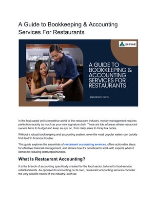 A Guide to Bookkeeping & Accounting Services For Restaurants.pdf