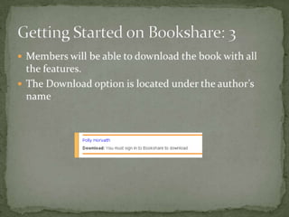 A guide to bookshare | PPT