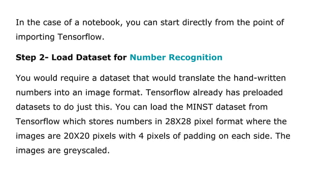 A guide to building a handwriting number recognition app using flutter and tensorflow | PPT