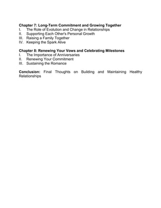 A Guide to Building and Maintaining Healthy Relationships | PDF