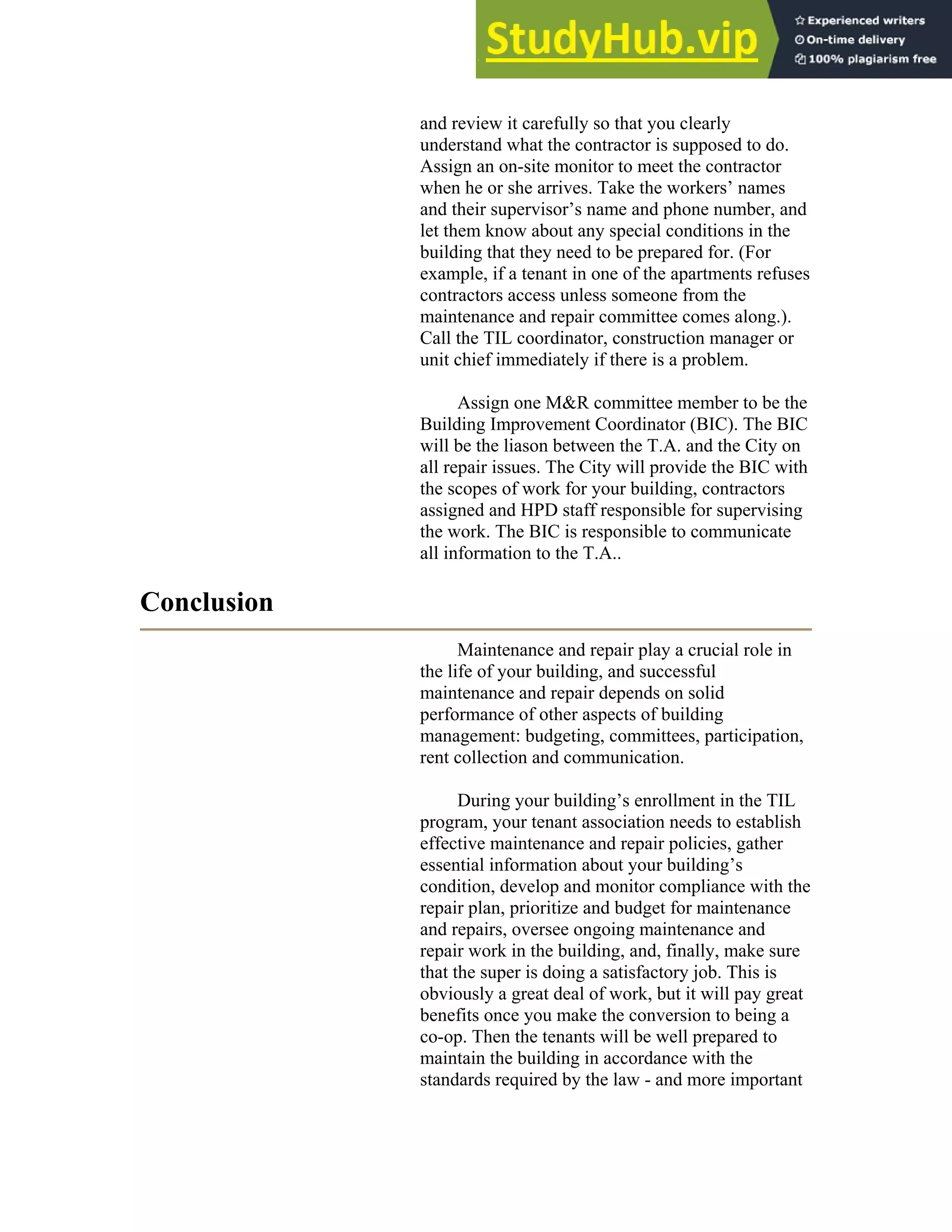 A Guide To BUILDING MAINTENANCE And REPAIR | PDF