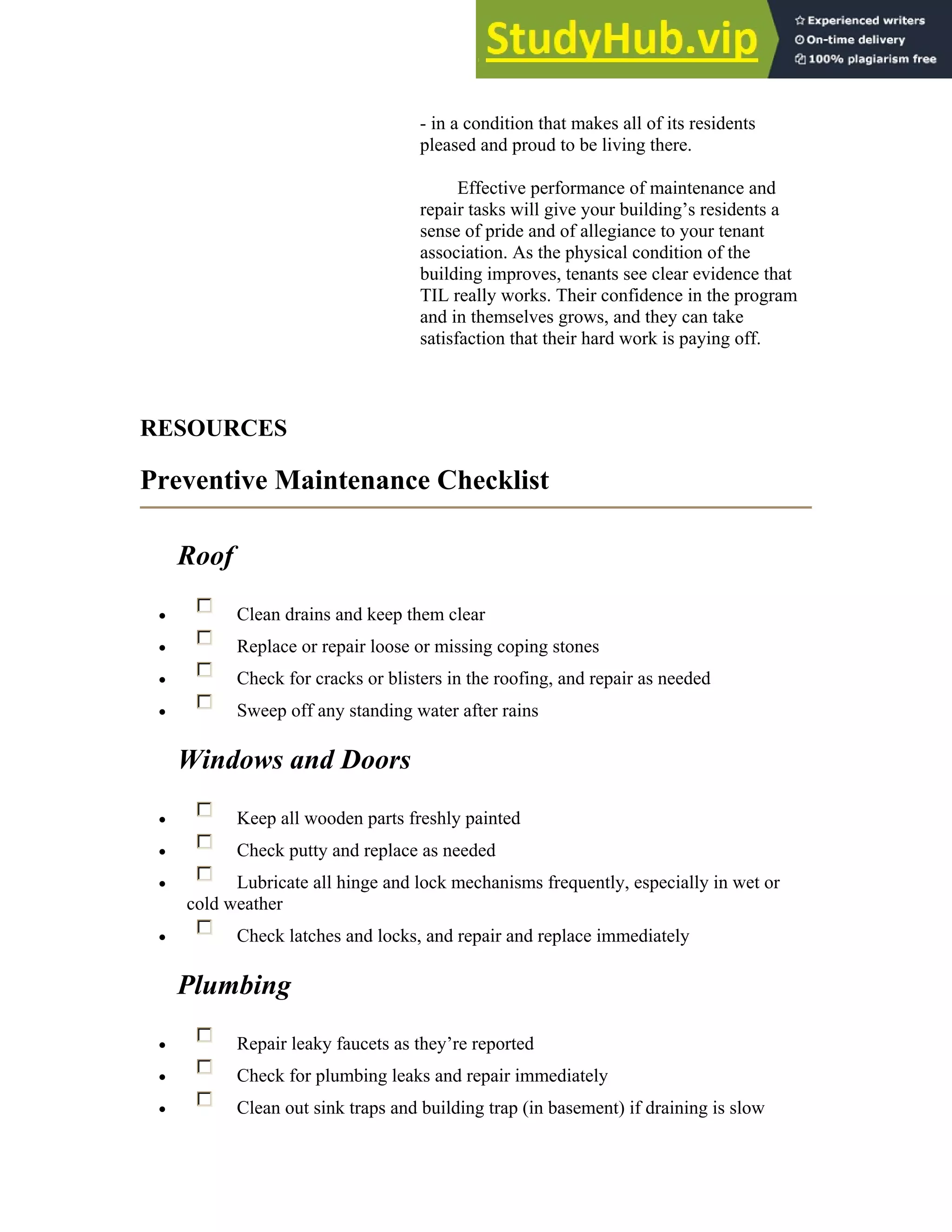 A Guide To BUILDING MAINTENANCE And REPAIR | PDF