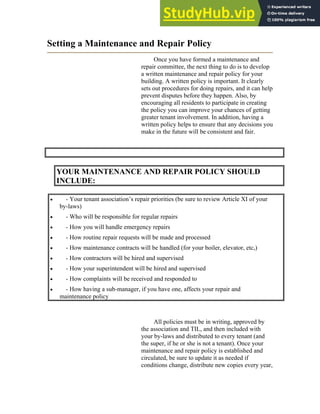 A Guide To BUILDING MAINTENANCE And REPAIR | PDF