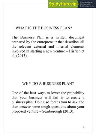 A GUIDE TO BUSINESS PLAN.Pdf | Business Accounting & Finance | Business