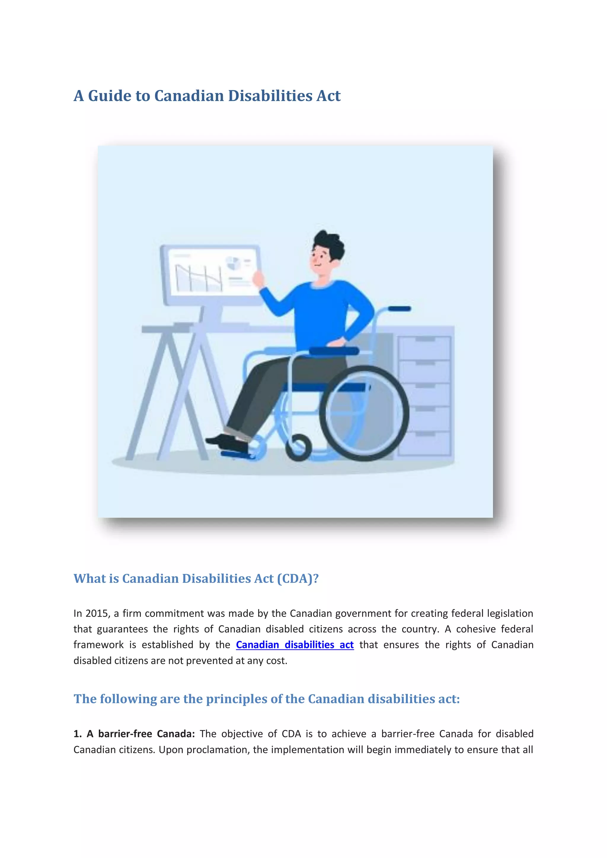 A Guide to Canadian Disabilities Act | PDF | Medical Health