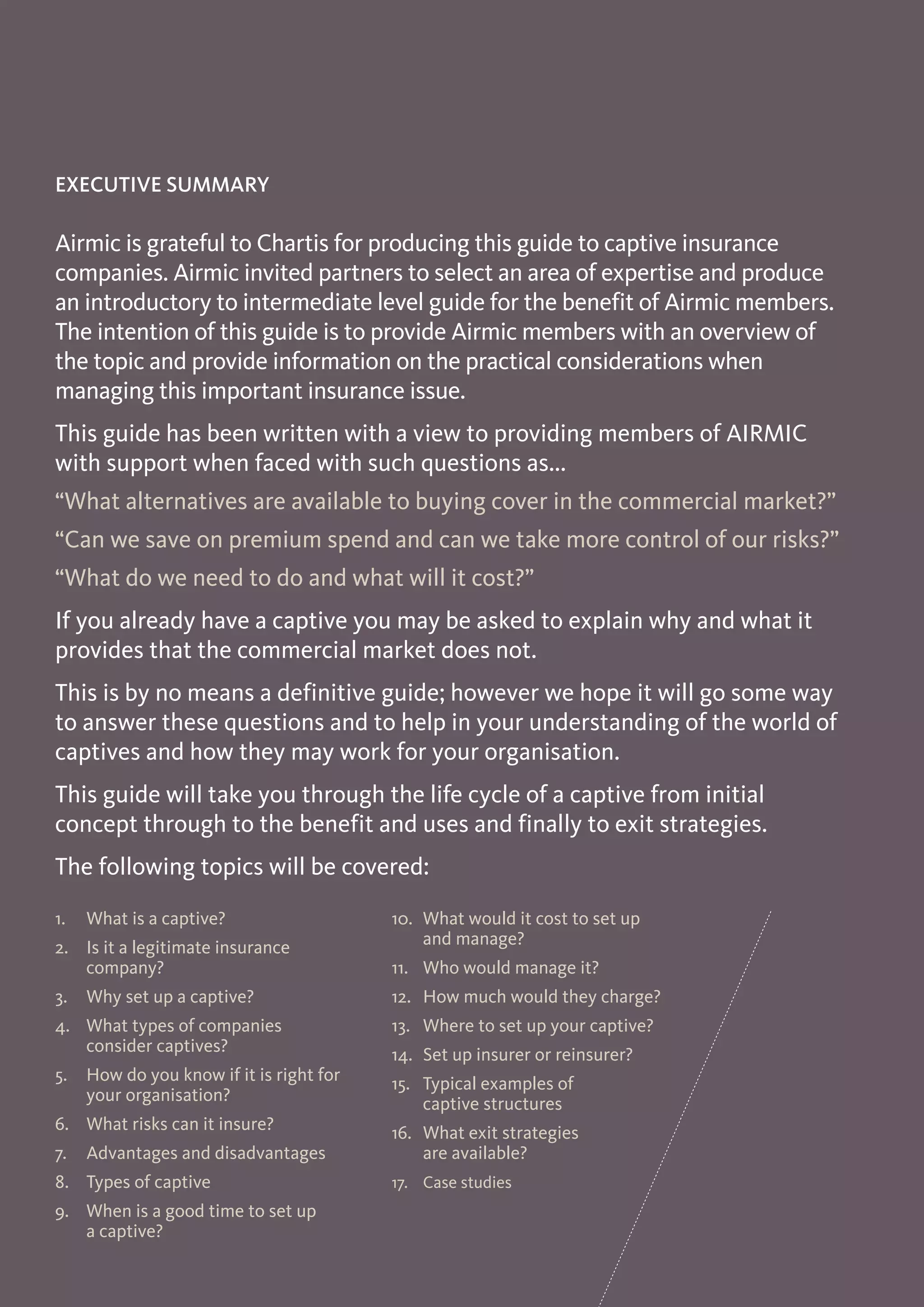 A Guide to Captives | PDF
