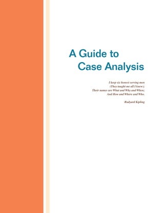 A guide to case analysis | PDF