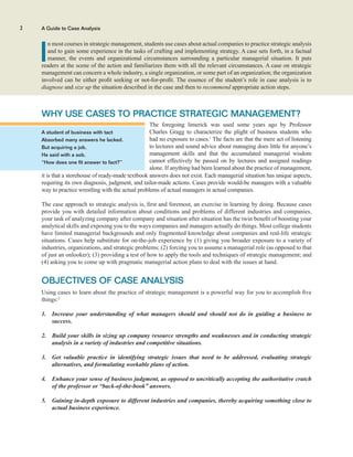 A guide to case analysis | PDF