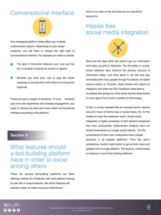A guide to choosing an enterprise bot builder platform | PDF