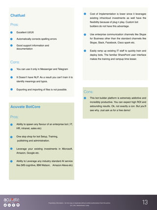 A guide to choosing an enterprise bot builder platform | PDF