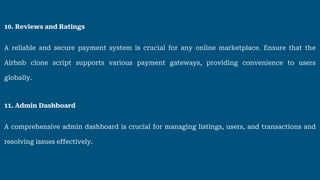 A guide to choosing the best Airbnb clone script in 2024 | PPTX | Web Development | Internet