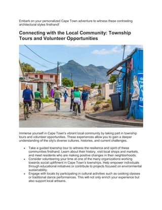 Your Cape Town Story: Crafting the Perfect Itinerary | PDF