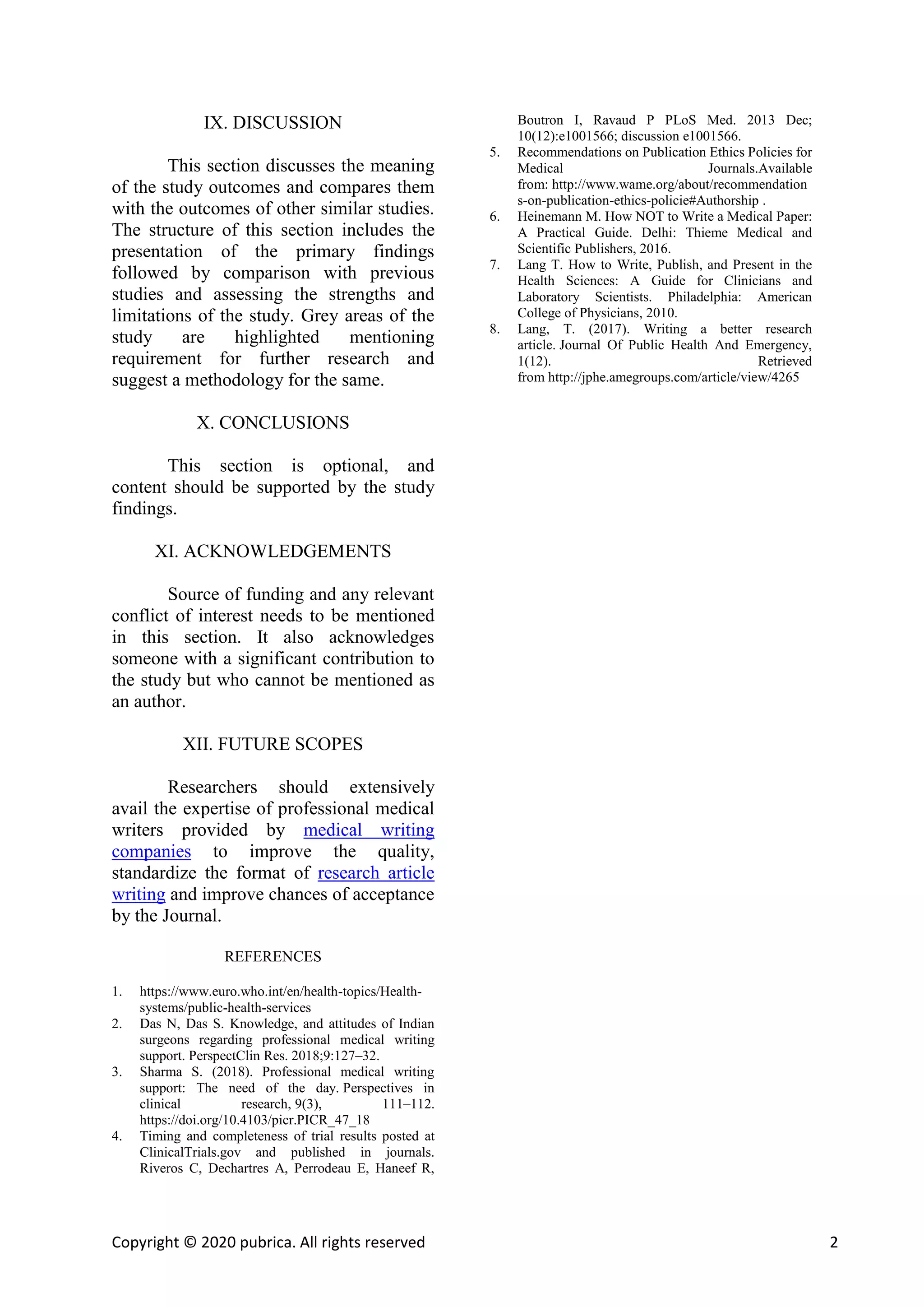 A guide to clinical research writing on public health for clinical researchers - Pubrica | PDF