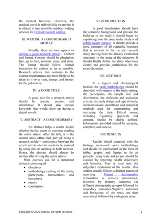 A guide to clinical research writing on public health for clinical ...