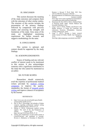 A guide to clinical research writing on public health for clinical ...