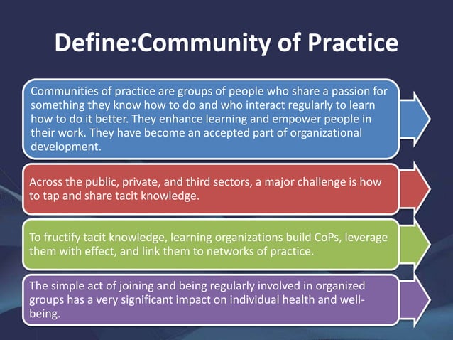 A Guide to Communities of Practice | PPTX | Business Administration ...