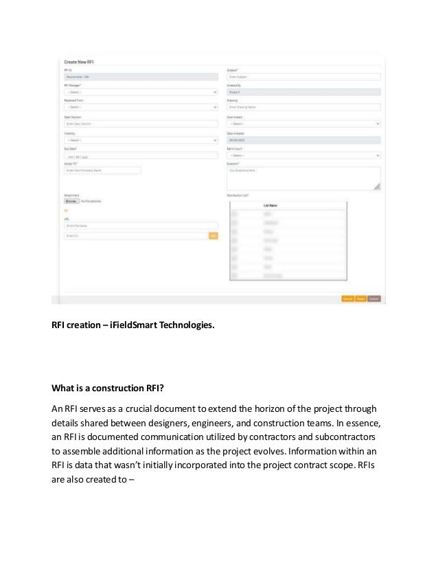A guide to construction RFIs including construction management software. | PPTX | Construction ...