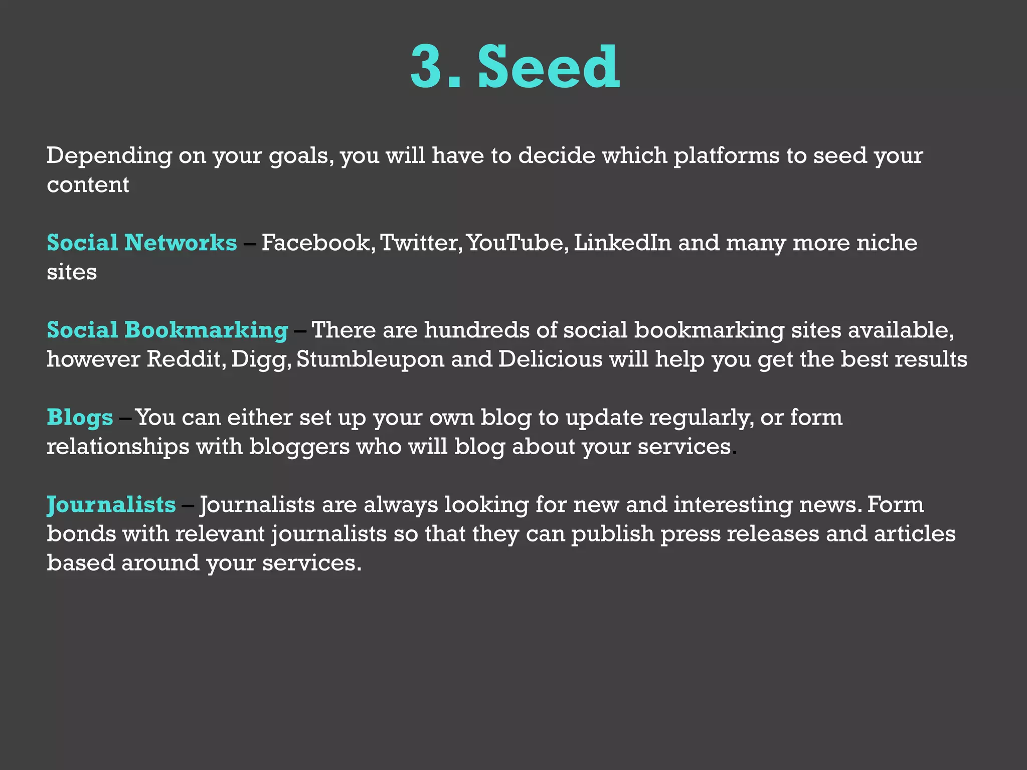 A Guide to Content Seeding | PPT