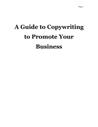 A guide to copywriting | PDF