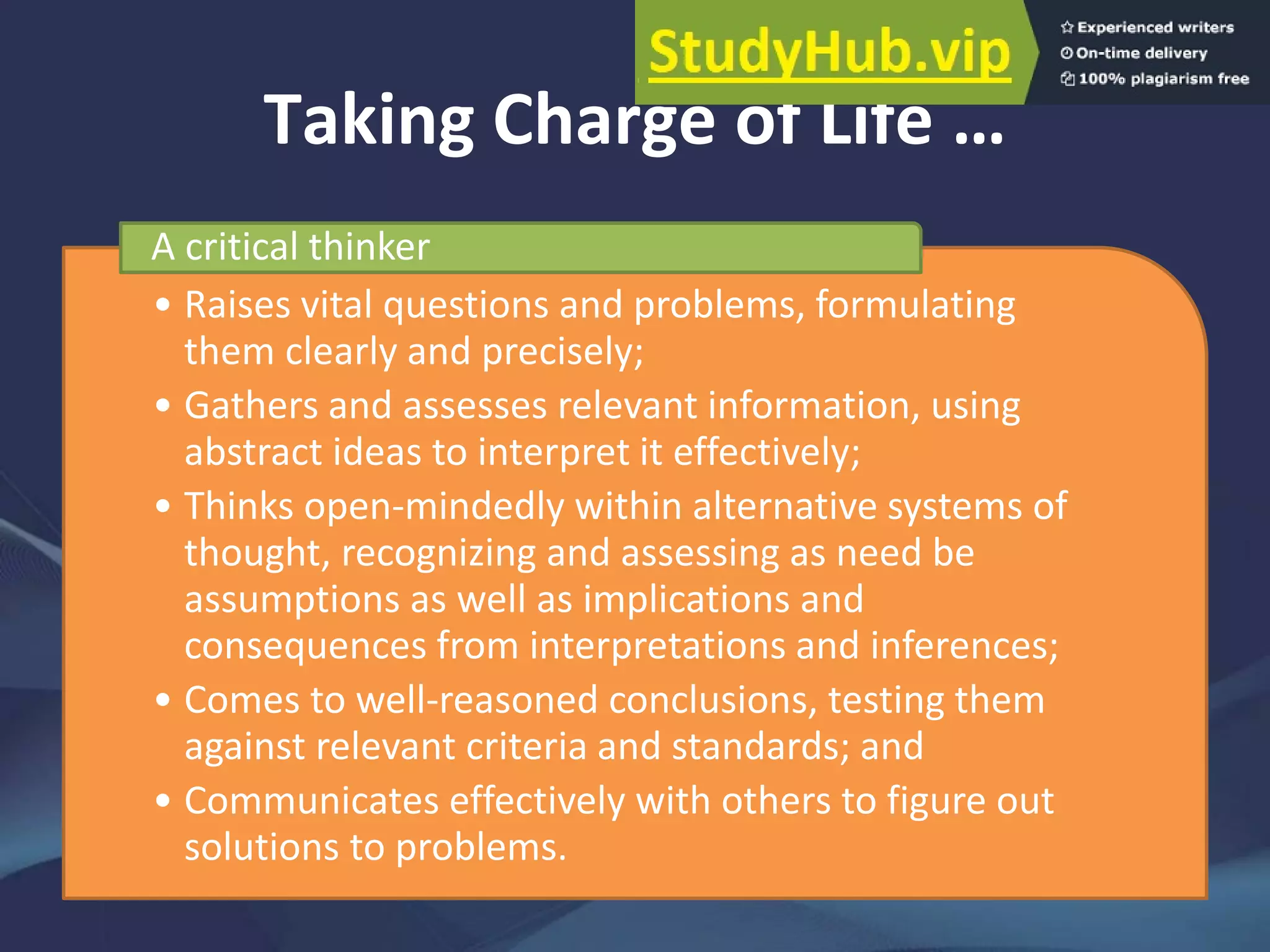 A Guide To Critical Thinking | PDF