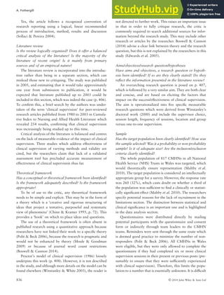 A Guide To Critiquing A Research Paper On Clinical Supervision Enhancing Skills For Practice ...