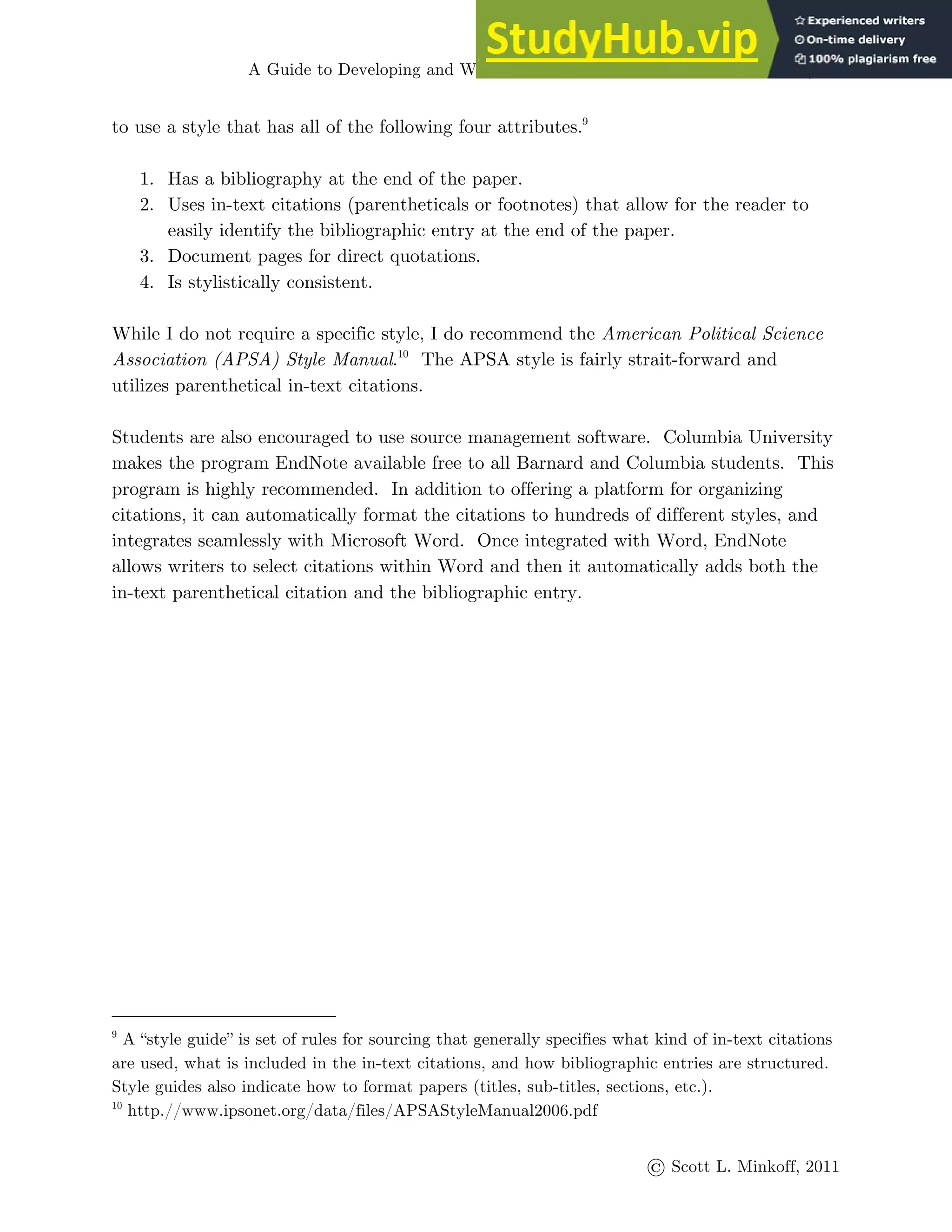A Guide To Developing And Writing Research Papers In Political Science ...