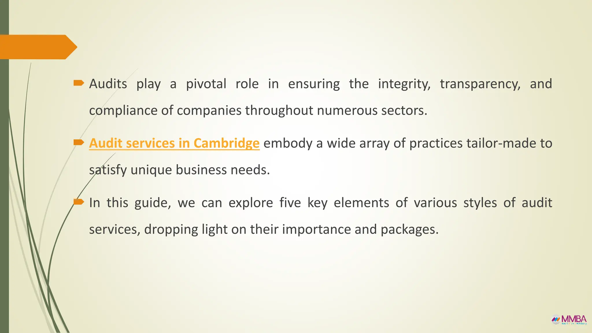 A guide to different type of audit services | PPT