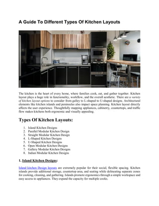 Discovering the Best Kitchen Layouts: Explore Your Options Today | PDF