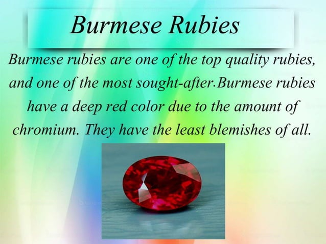 A guide to different types of ruby gemstones | PPT