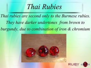 A guide to different types of ruby gemstones | PPT