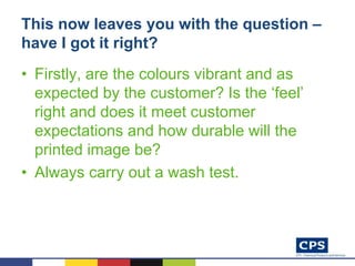 A guide to water-based and discharge printing | PPTX