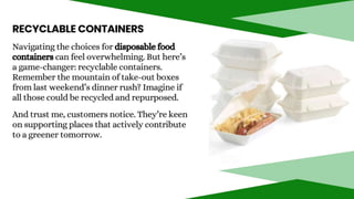 A Guide to Eco-Friendly Food Delivery Containers for Restaurants | PPT