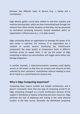 A Guide to Edge Computing Technology For Business Operations | PDF ...